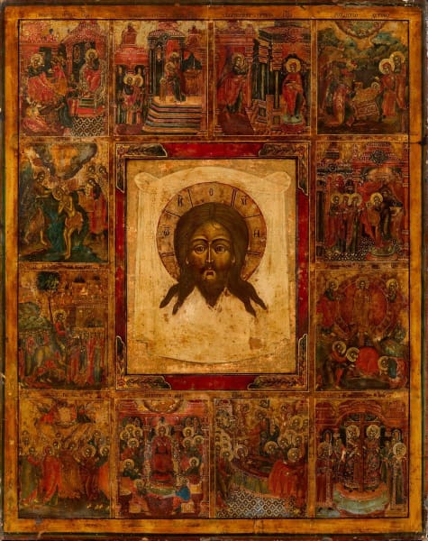 Christ "Holy Napkin" and The Twelve Great Feasts | Orthodox Icon