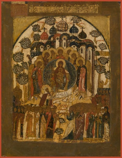 Orthodox Icon | Mother of God "All Creation Rejoices in Thee"