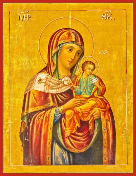 Orthodox Icon | Mother of God "Lady of Doves"