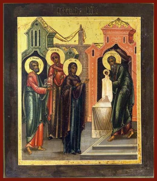 Russian Orthodox Icon | Presentation of the Lord in the Temple