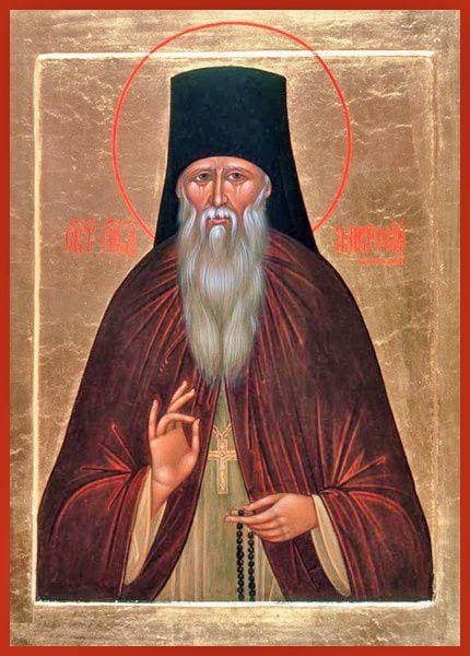 St. Ambrose of Optina Orthodox mounted icon
