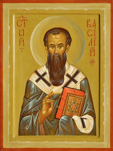 St. Basil th Great Orthodox mounted icon