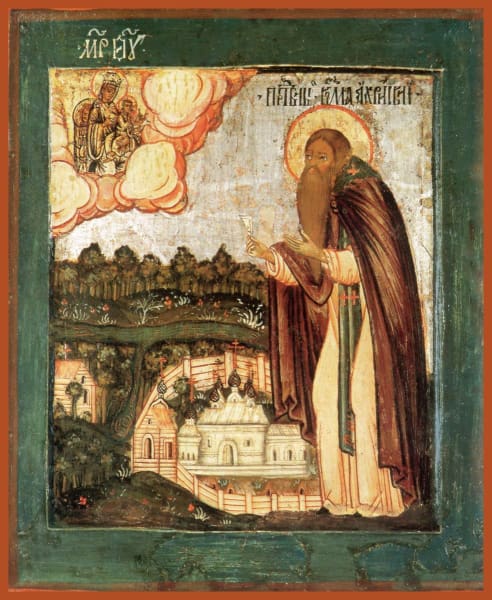 St. Cosmos of Yakhromsk Orthodox mounted icon