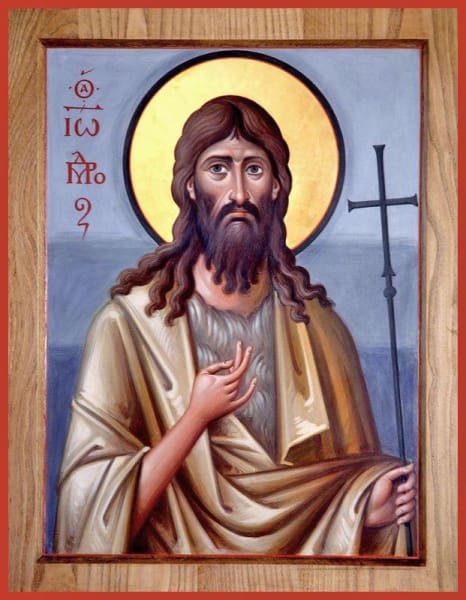 St. John the Forerunner Orthodox mounted icon