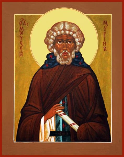 St. Moses the Black Mounted Icon