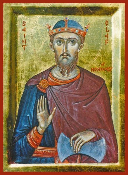 St. Olaf King of Norway Orthodox icon