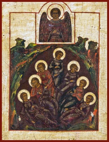 Orthodox Icon | The Seven Holy Sleepers